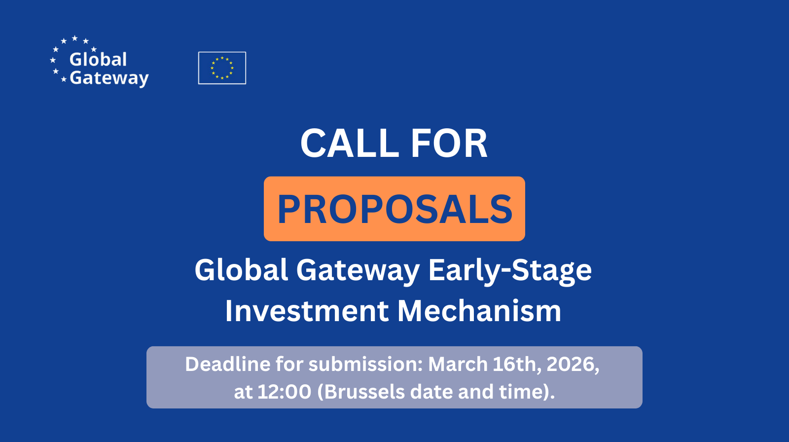 European Commission Launches the Global Gateway Early-Stage Investment ...